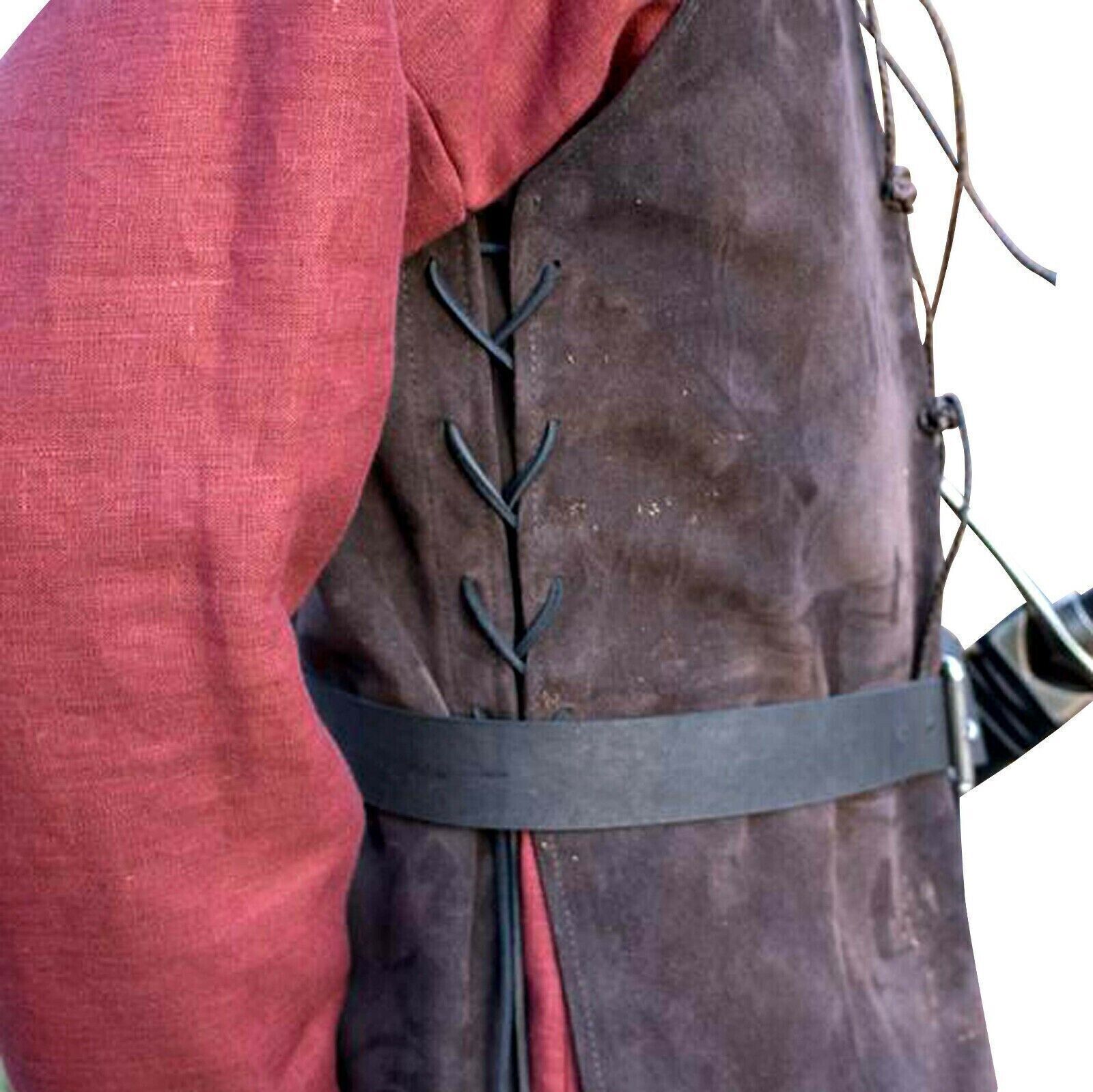 Woodsman Medieval Tunic Cosplay & Larp Costume Leather Armor Long ...