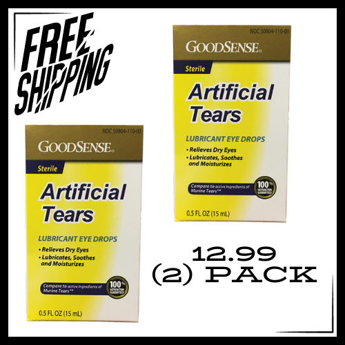 2 Goodsense Sterile Artificial Tears Lubricant Eye Drops Dry Eye Relief ...