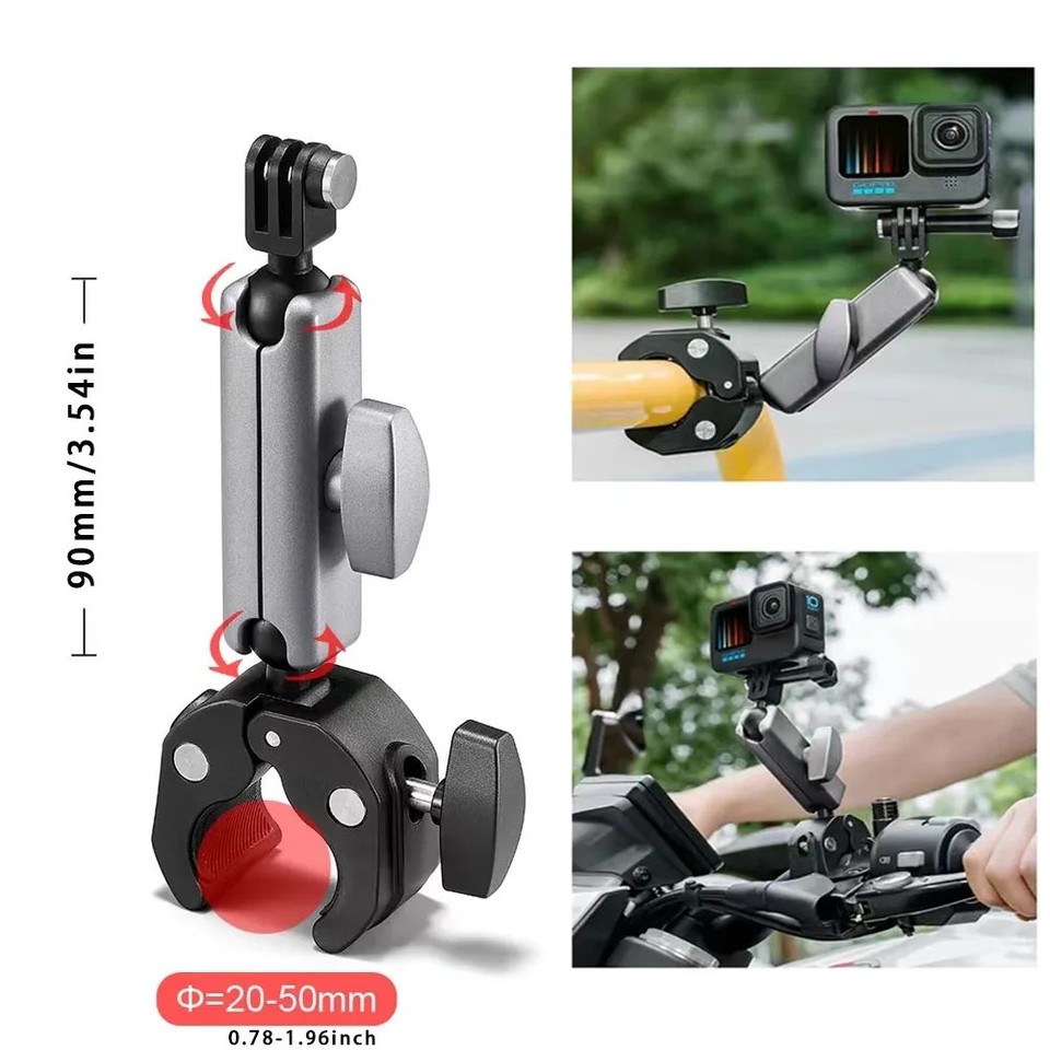 360° Camera Motorcycle Bicycle Handlebar Mount Selfie Stick Gopro ...