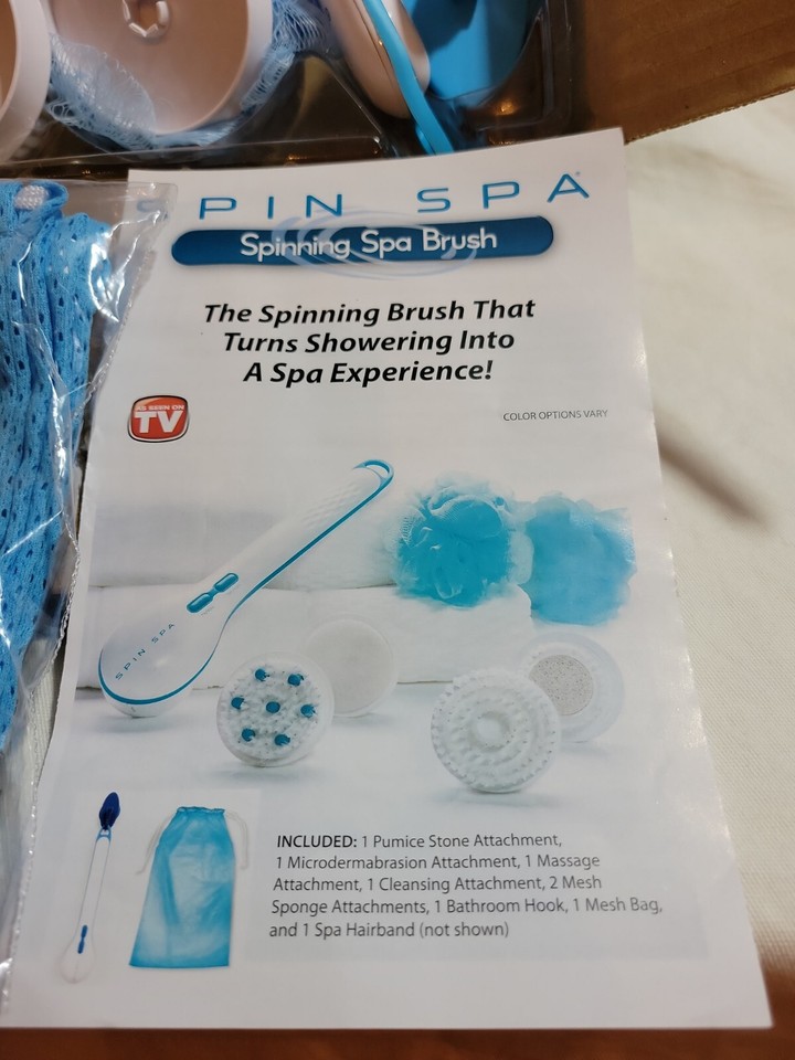 Spin Spa Spinning Shower Brush With w/ Attachments New in Box | eBay