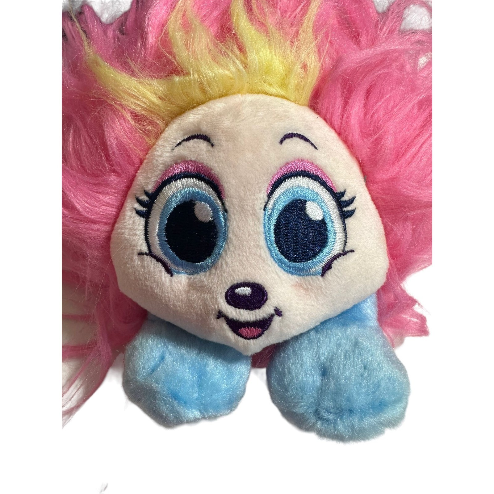 Zuru Schnooks Doll- Shaggy Pink /Yellow Hair Blue Feet 6" Tall Plush ...