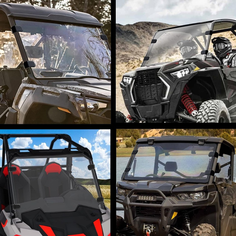 4x Universal UTV Windshield Window Clamps for Polaris RZR XP Ranger ...