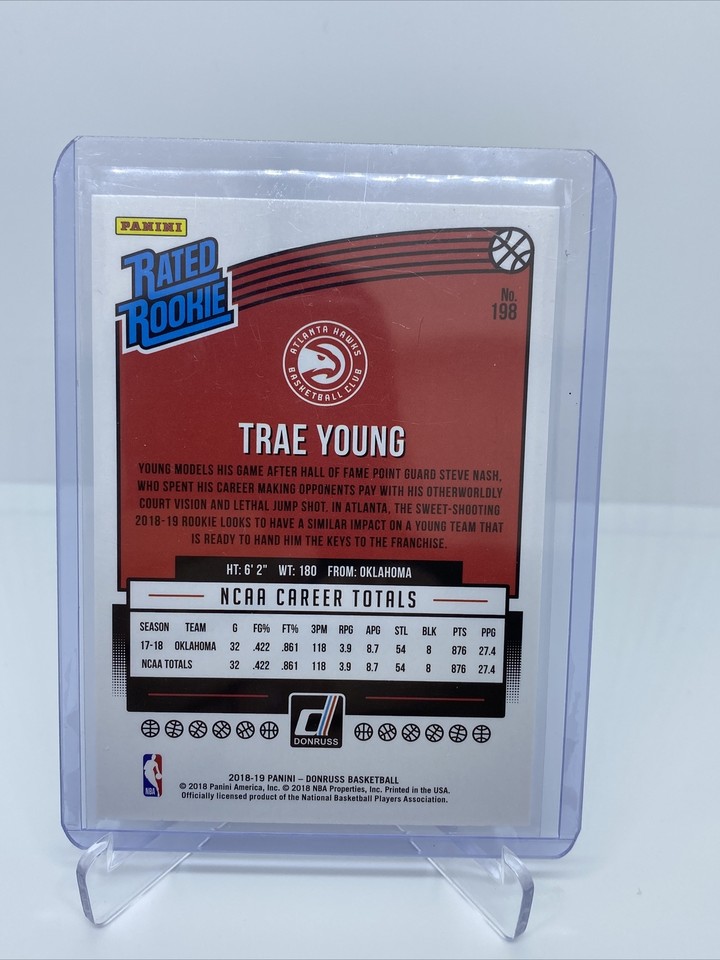 Trae Young 2019 Donruss Rated Rookie Hawks | eBay