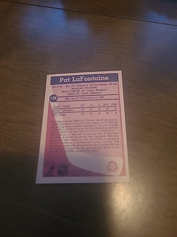 1984-85 Opc O Pee Chee Pat LaFontaine Rookie #129 C006088 | eBay