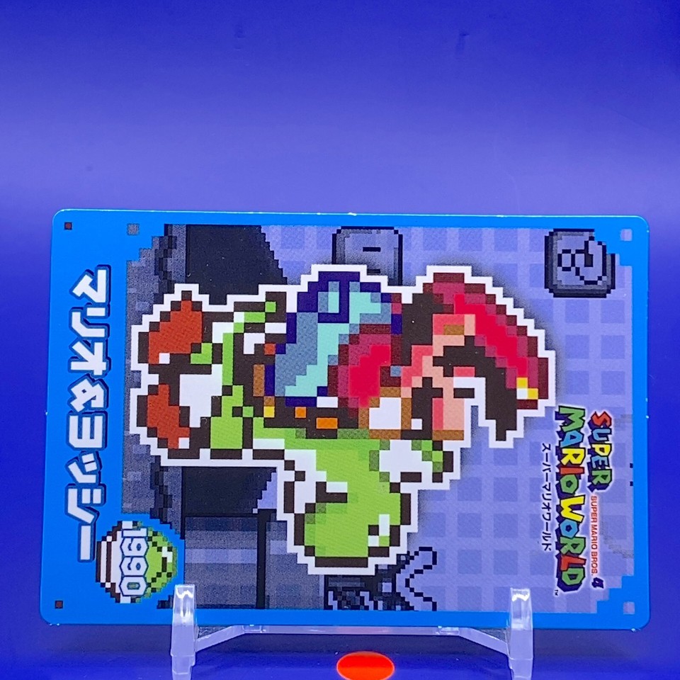 Mario & Yoshi Super Mario Brothers Card Top 1990 Nintendo Japan F/S #8 ...