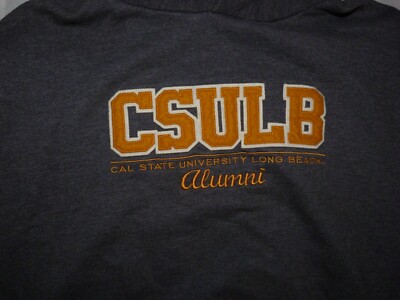 Size MEDIUM Cal State University Long Beach CSULB Alumni Gray Hoodie ...