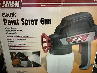 Krause & Becker 5 GPH Electric Paint Spray Gun w/ 24 Oz Cup Model 62267 ...