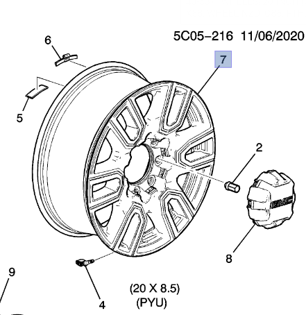Genuine F Wheel Gloss Black 20x8.5 84742710 | eBay