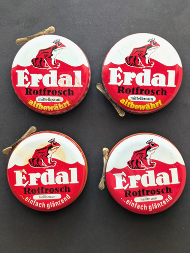 Vintage Lot of 4 Erdal Shoe Polish Tins Frog King Germany 1950s | eBay