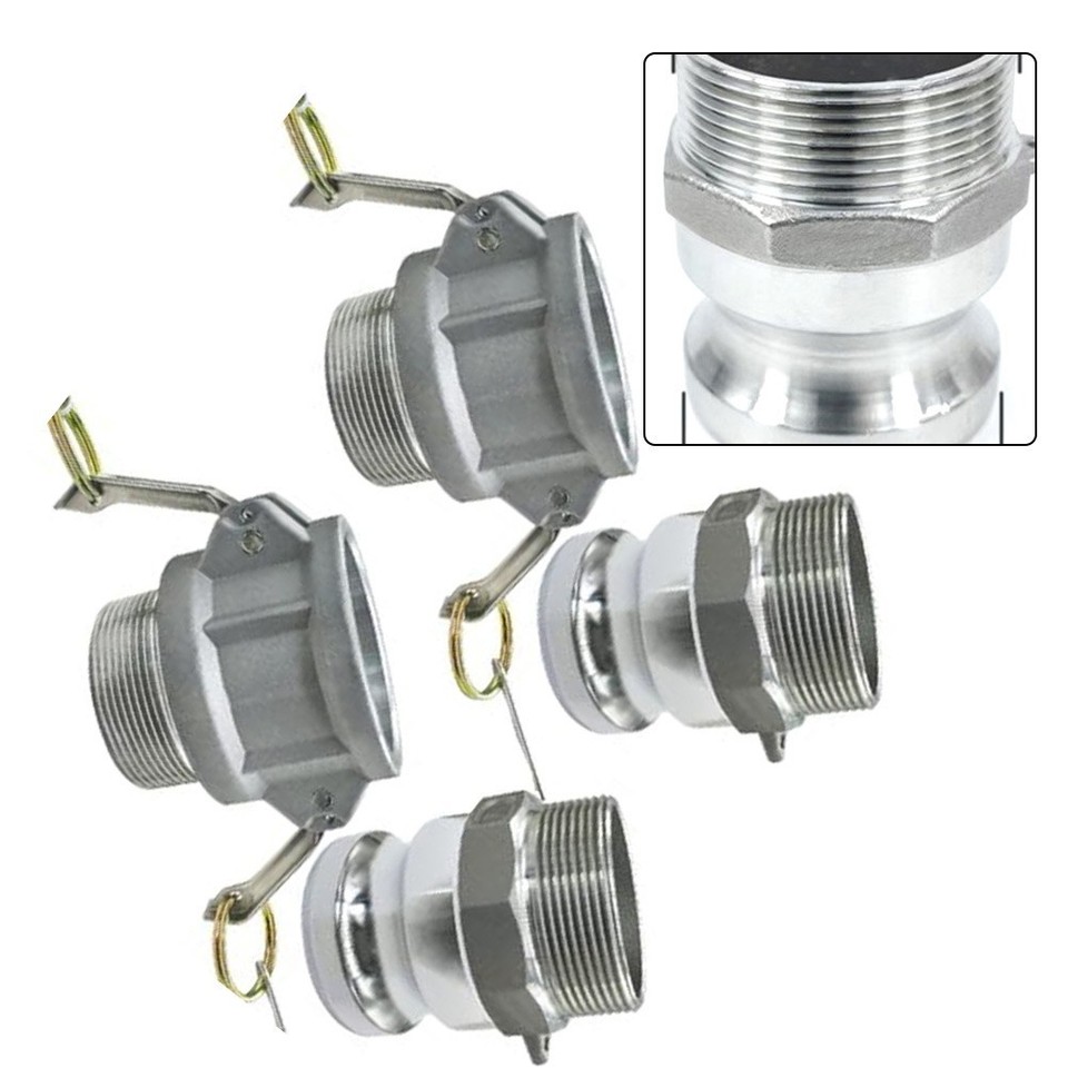 Quick Assembly Aluminum Fittings Cam & Groove Design Male NPT Threaded ...