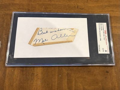 Mel Allen Autograph Signed Postcard SGC Authentication New York Yankees ...