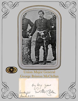 Civil War Major General George Brinton McClellan ,Copy Portrait ...