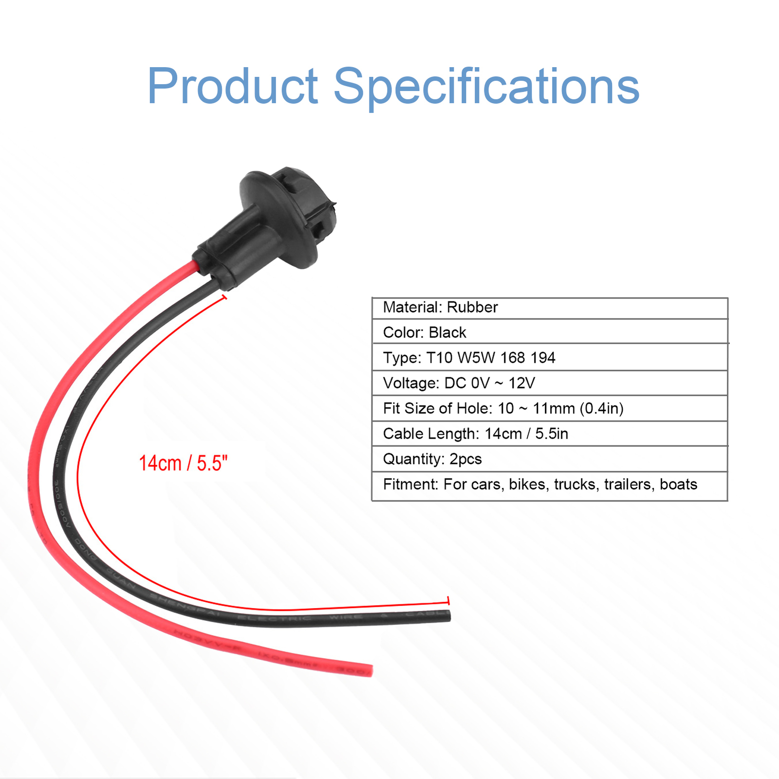 T10 Bulb Socket T10 Sockel - 2 Pcs Bulb Socket Holder T10 W5W 168 194 ...