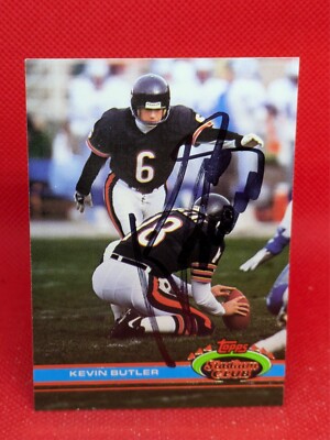 AUTOGRAPH on card: Kevin Butler 1991 Stadium Club #246 | eBay