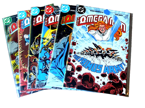 Lot of 6 'The Omega Men' comic books, bagged, 1980's, Primus, Lobo ...