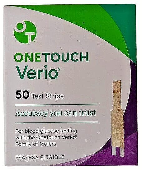 OneTouch Verio Test Strips (50 test trips) -NEW Exp 03/25 Factory ...