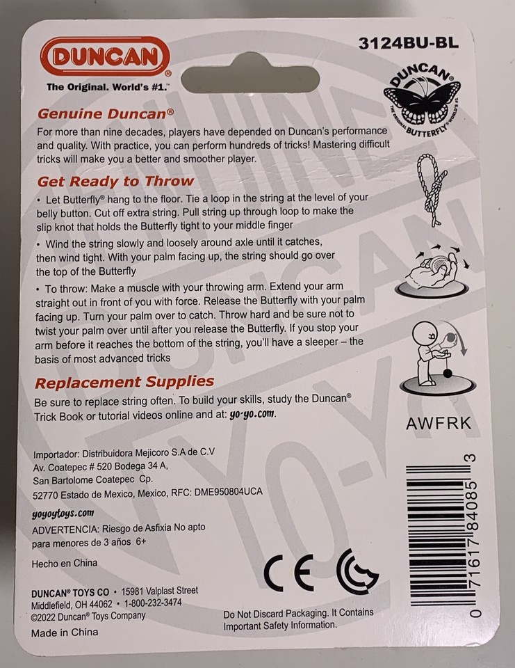 Duncan Toys Butterfly Yo-Yo, Beginner Yo-Yo with String, Steel Axle ...