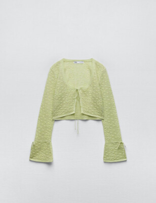 Zara metallic thread cardigan | eBay