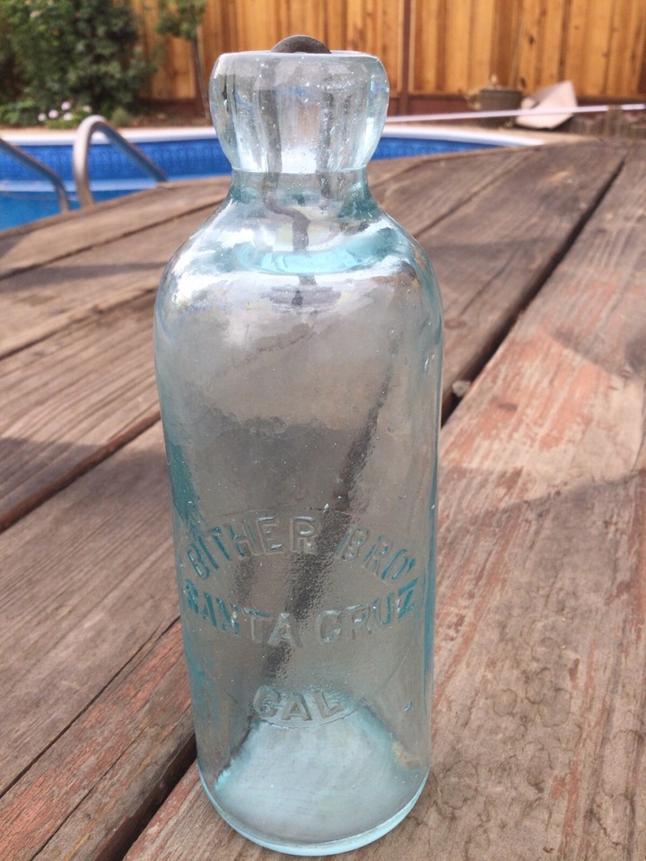 Ex-Rare Antique Bither bro’ Hutchinson bottle Santa Cruz California | eBay