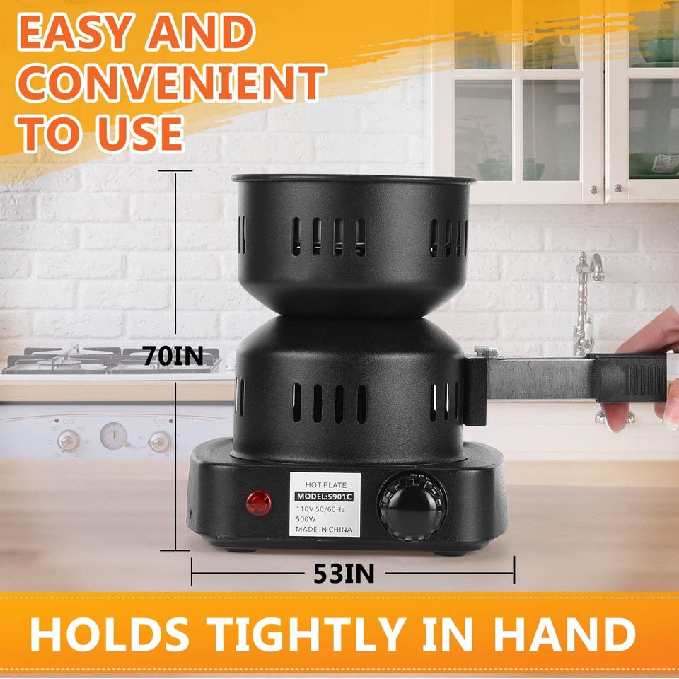 2 Pcs Multipurpose Charcoal Burner Electric Coal Burner Charcoal Starter Port... | eBay