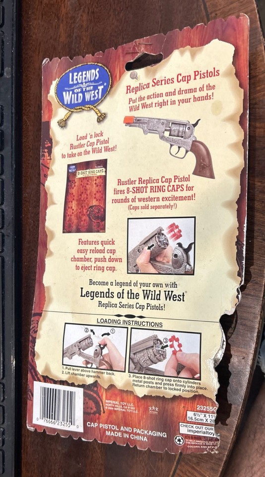 Legends of Wild West RUSTLER Cap gun Pistol | eBay