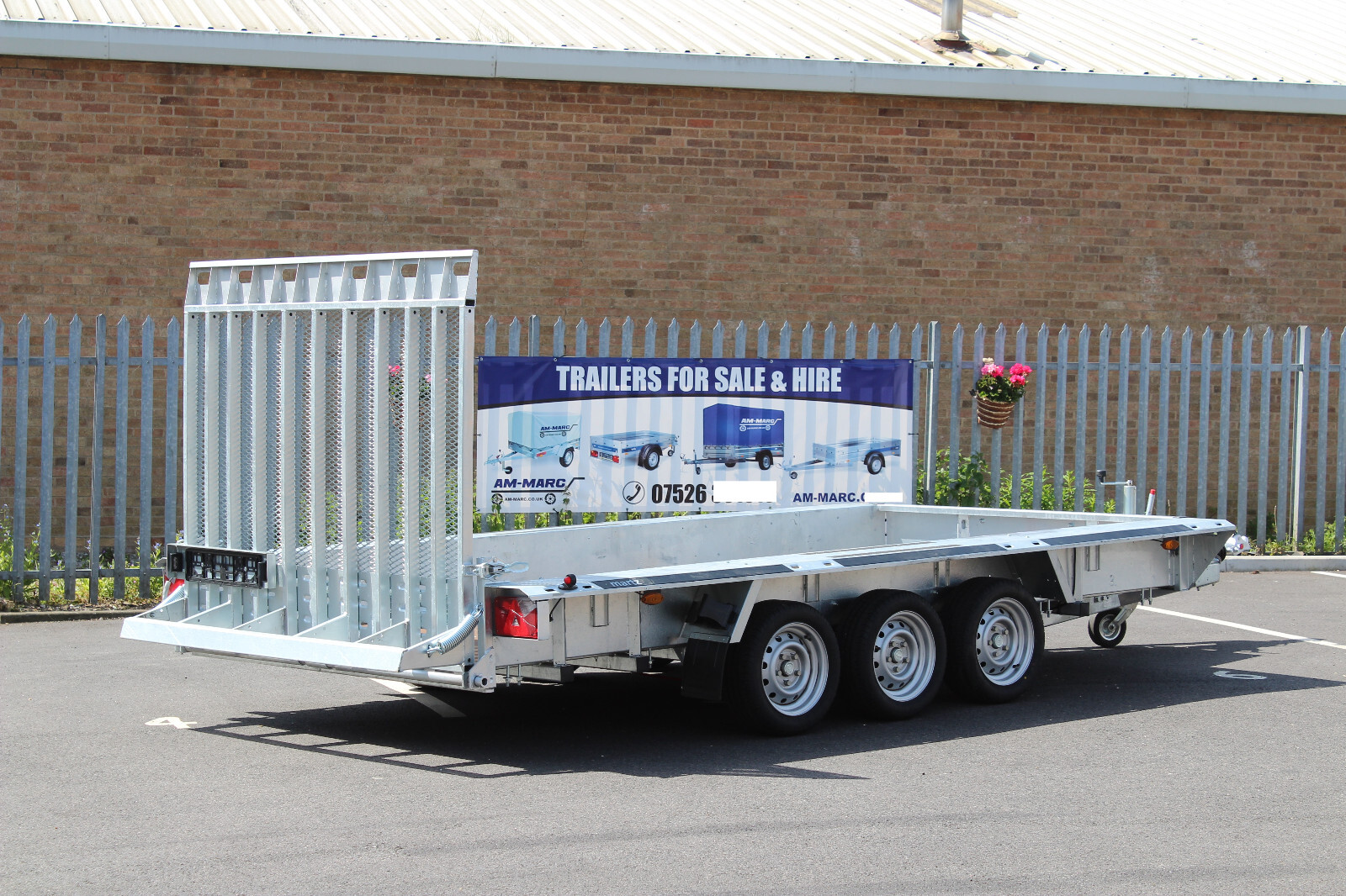 New Car Trailer Mini Digger Plant Excavator Dumper Loading Ramp 3500kg ...