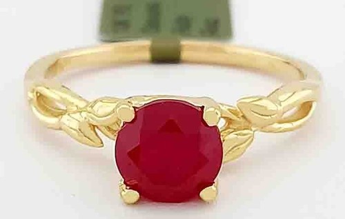 GENUINE 1.88 Cts RUBY SOLITAIRE RING 10K GOLD - Free Certificate ...