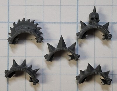 Warhammer 40k Ork Bits Nobz Engraved Spikey Shoulder Pads x5 | eBay