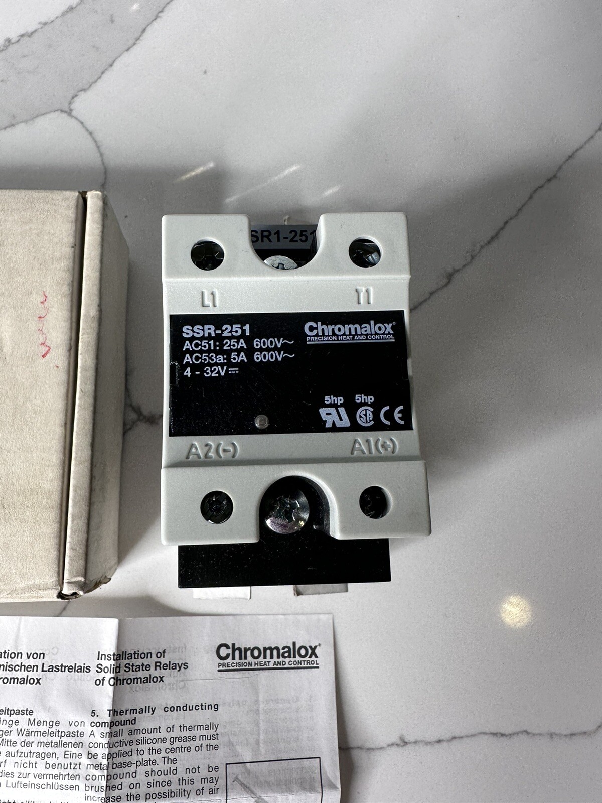 Chromalox+SSR1-251+Single-Phase+Solid+State+Relay+305808 for sale ...