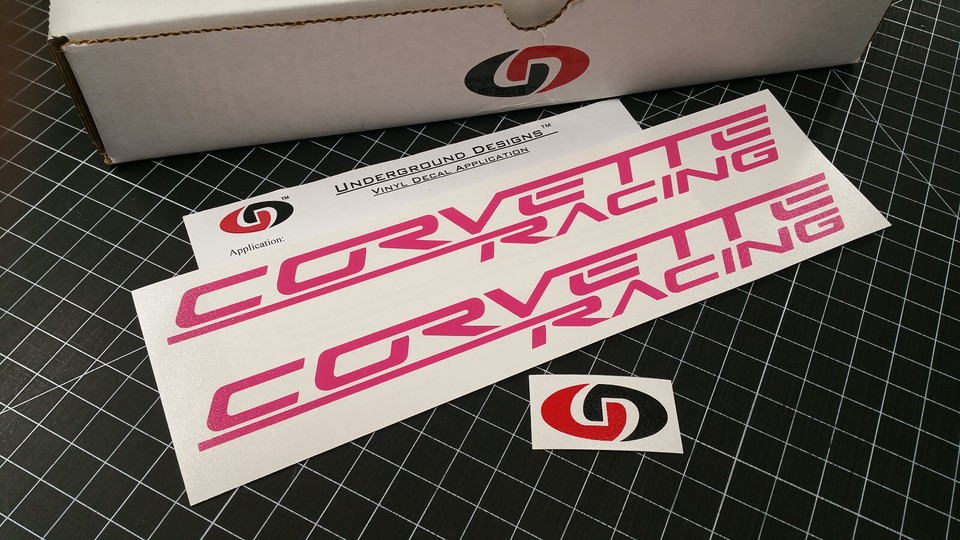 Corvette Racing Decals (2pk) C5 C6 C7 C8 Fender Stickers Stingray Z06 ...