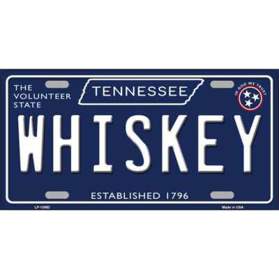 Whiskey Tennessee Blue Novelty Metal License Plate Tag | eBay