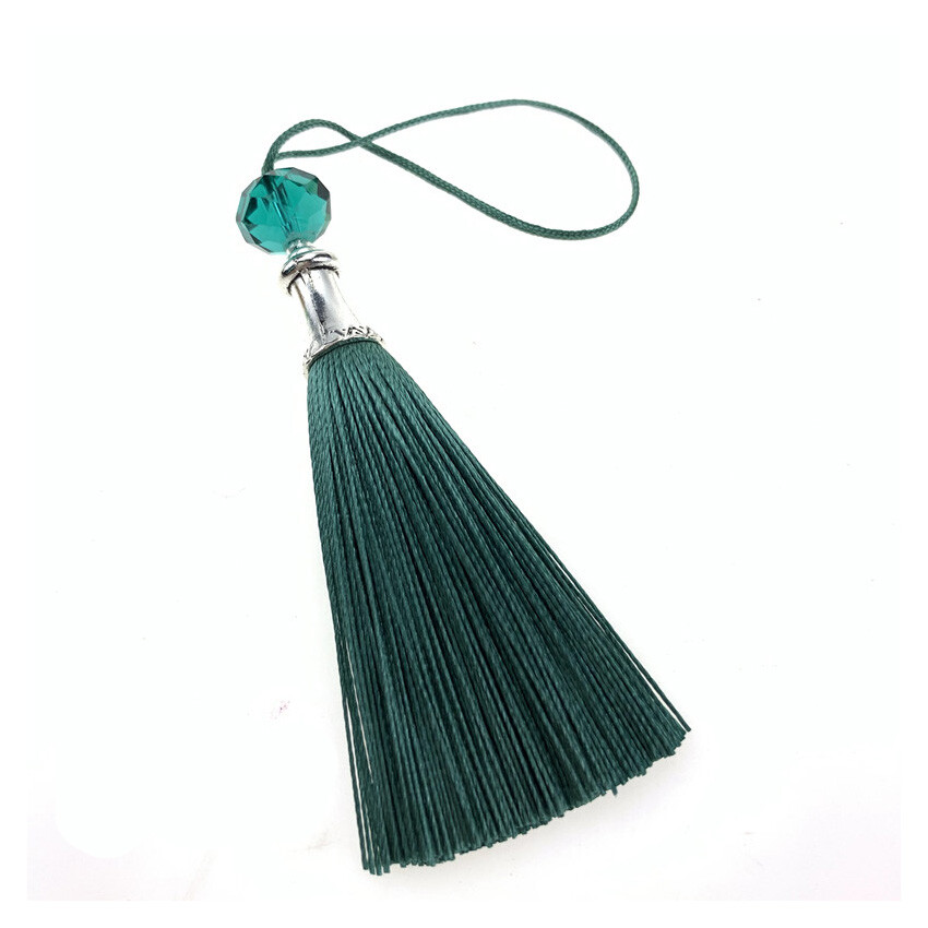 10pc 3'' Crystal Bead tassels DIY Earrings tassel charms pendant Trim ...