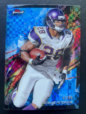 2024 Topps Finest Blue Geometric Refractor ADRIAN PETERSON #48 /99 | eBay