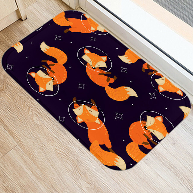 Cartoon fox Door Mat Indoor Hallway Balcony Mats Velvet Living Room ...