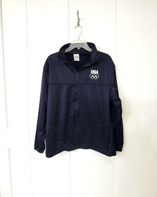 United States Olympic Committee Zip Front Nylon Fleece Jacket Women's ...
