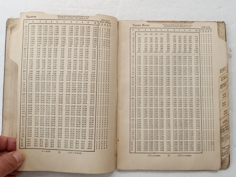 Four Place Tables of Logarithms and Trigonometric Functions E. V ...