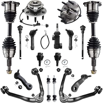 4WD Front CV Axles Upper Control Arms Hub Kit for Silverado Sierra ...
