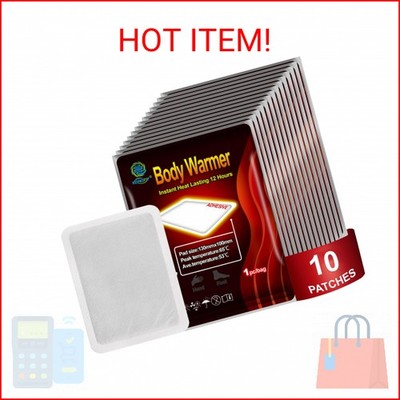 KONGDY 10 Pack Heat Patches Body Warmers, Disposable Heat Therapy ...