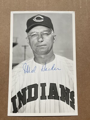 1961 Cleveland Indians Team Issued Mel Harder Autographed Postcard | eBay