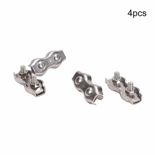 40mm Duplex 2-Post Wire Rope Clip Cable Clamp Grips M4 Stainless Steel ...