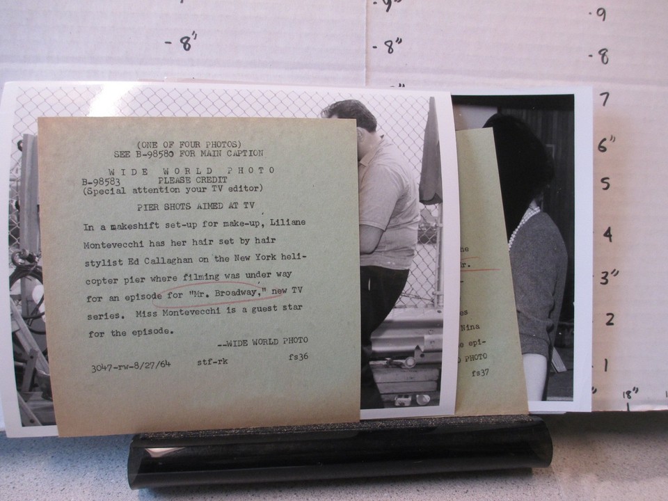 CBS TV show photo 1964 MR BROADWAY Horace McMahon policemen Ray Dodd ...