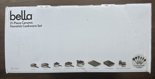 Bella 12-Piece Ceramic Nonstick Cookware Set | eBay