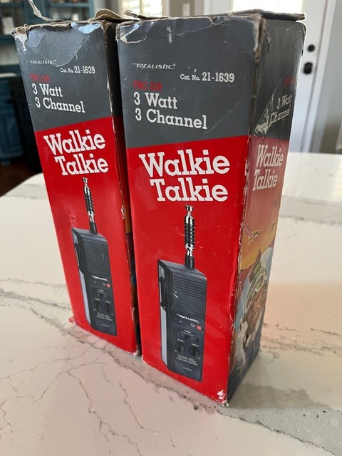 Pair 2 Vintage Realistic Trc-219 Handheld Walkie Talkie Citizens Band ...