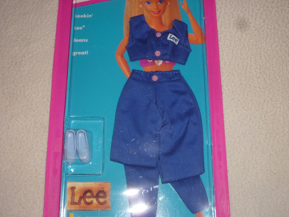 NEW ON CARD BARBIE LEE JEANS FASHIONS SET NO 68307 MATTEL 1995 NOC ...