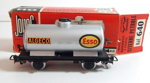 Ref 640 JOUEF WAGON CITERNE A ESSIEUX ALGECO ESSO GRIS EN BOITE CARTON ...