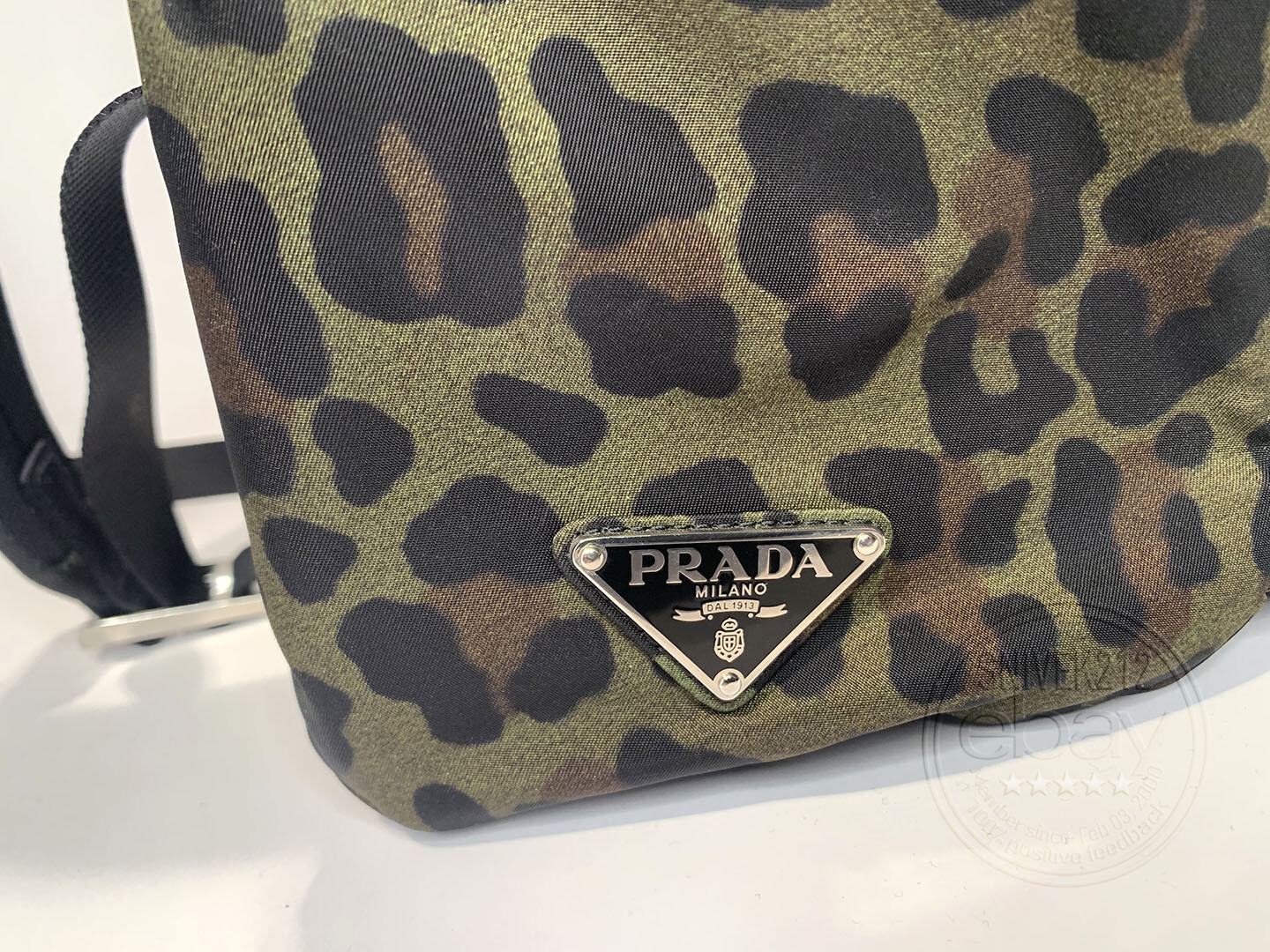 PRADA BACKPACK CAMO CAMOUFLAGE LEOPARD GREEN ZAINO UNISEX *FREE FAST ...