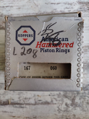 1934-36 Chevy 6 cylinder Piston Ring Set American Hammered 167 .060 3-7 ...