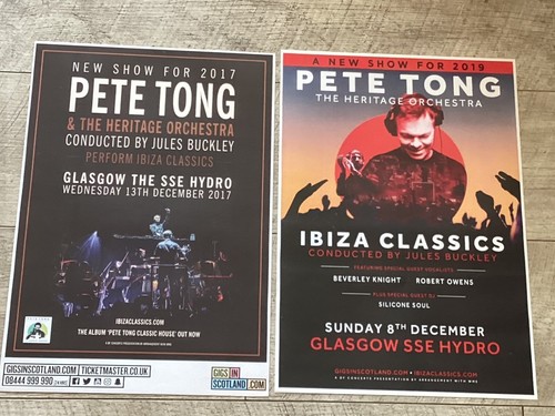 PETE TONG - Collection x2 Scottish tour Glasgow memorabilia Concert gig ...