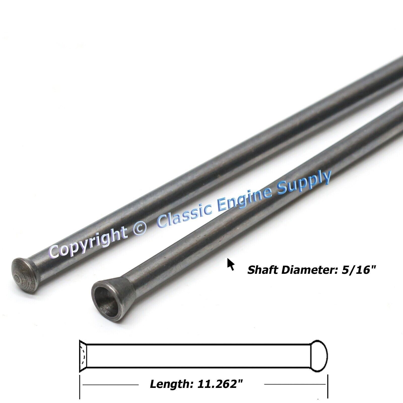 New Push-Rod Set (12) Fits Some 1950-1962 Chevy 216 235 261 6 Cylinder ...