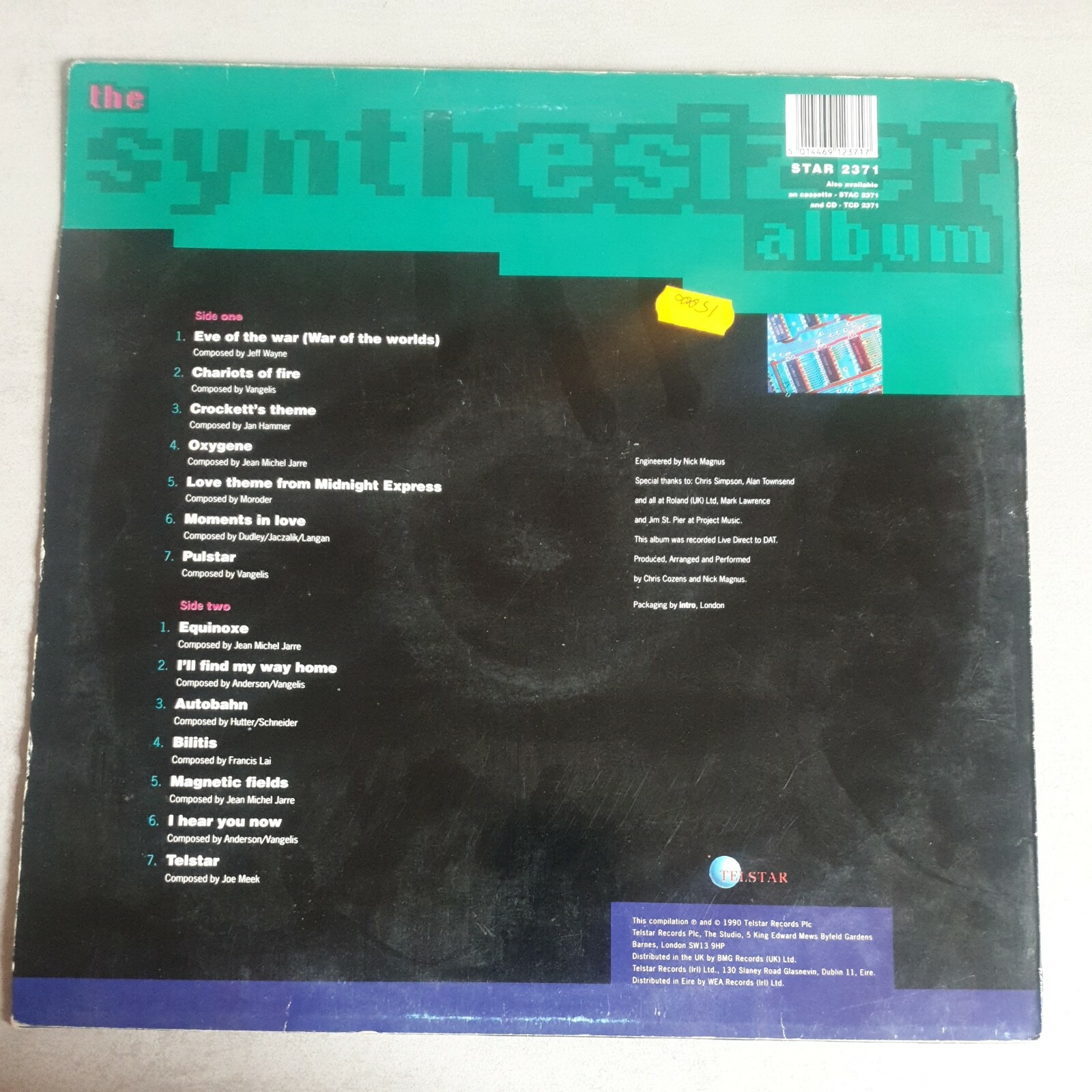 The Synthesizer Album Project D Telstar Comlation Press 1990 | eBay